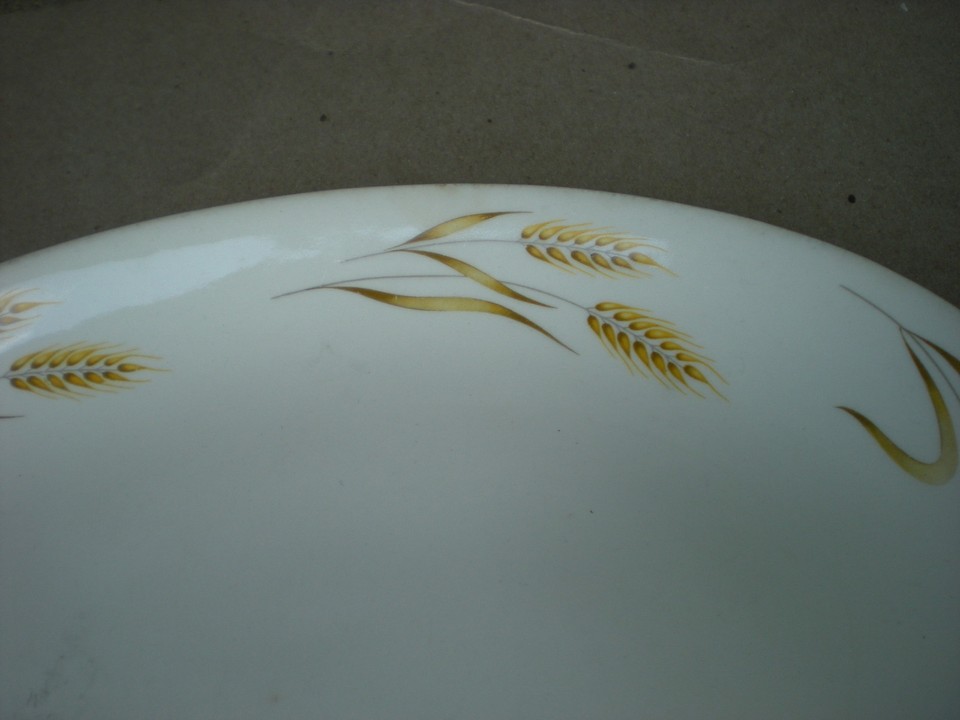 Vintage GOLDEN WHEAT PLATTER USA Pottery | eBay