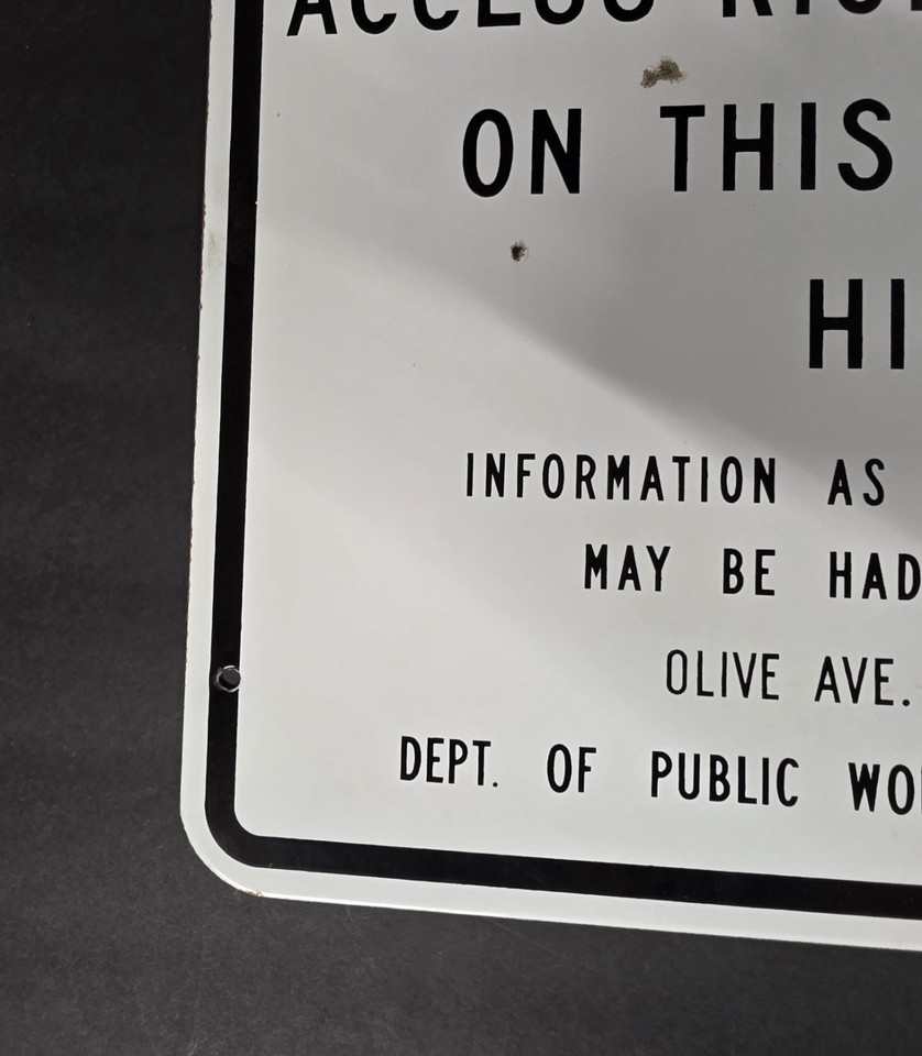 Vintage California Freeway Sign Dept of Public Works Division of ...