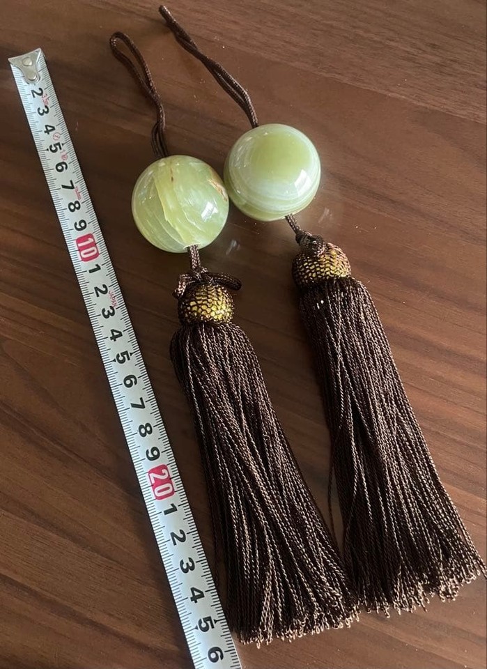 Onyx Wind Chin (Striped Agate Stone) Hanging Scroll Weight Top Grade ...