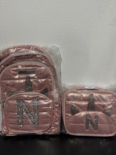 NWT Justice Girls Justice Unicorn Initial N backpack, lunch tote CUTE ...