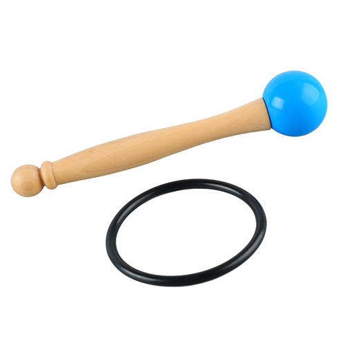 (Blue)Singing Bowl Mallet Wood Handle Rubber Head Clear Sound ...