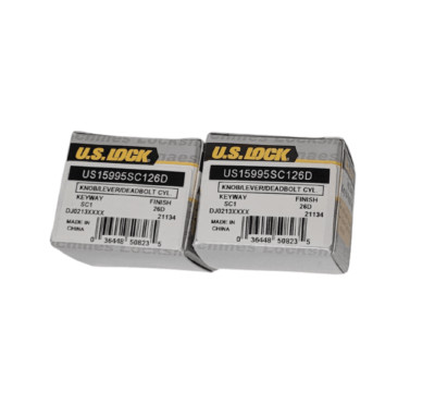 2-PACK - US LOCK Knob/Deadbolt Cyl. Universal SC1 KEYWAY CHROME KD | eBay