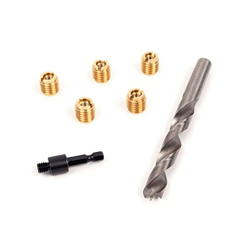 400-5 Threaded Inserts for Wood Installation Kit Brass Includes 5/16-18 ...
