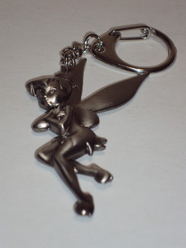 Tinker Bell Arms Crossed flying Pewter Key Chain Keychain Disney New | eBay