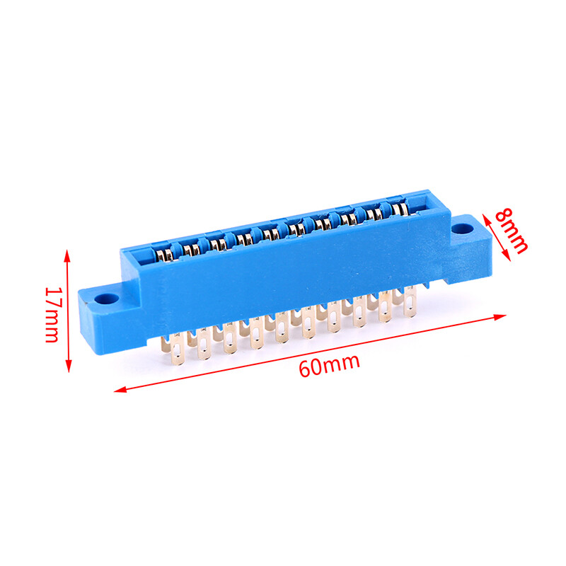 1x Card edge connector double row 2x10 20 Pin 3.96mm pitch slot solder ...