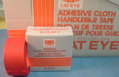 Two Rolls Cat Eye Red Cotton Cloth Road Tape NEW/NOS- Handlebar Tape ...