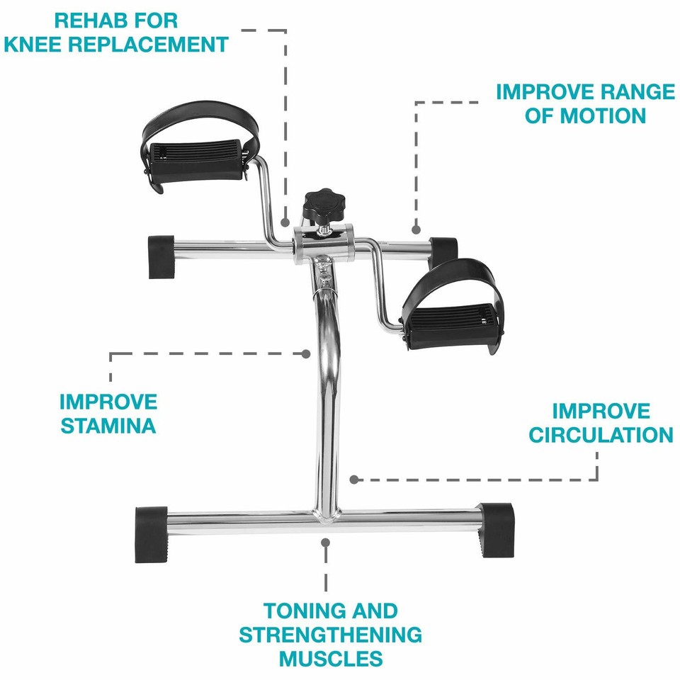 Pedal Exerciser Mini Bike Cycle Leg Arm Fitness Home Gym Desk Portable ...