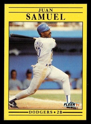 Juan Samuel 1991 Fleer #218 Los Angeles Dodgers BASEBALL *077 | eBay