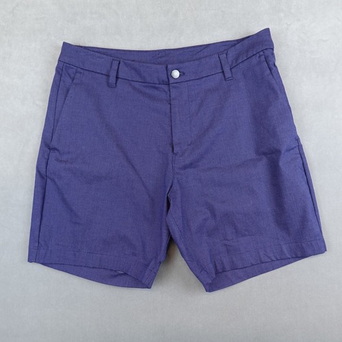 Lululemon Shorts Mens 34x7 Commission Classic Fit Blue Oxford | eBay