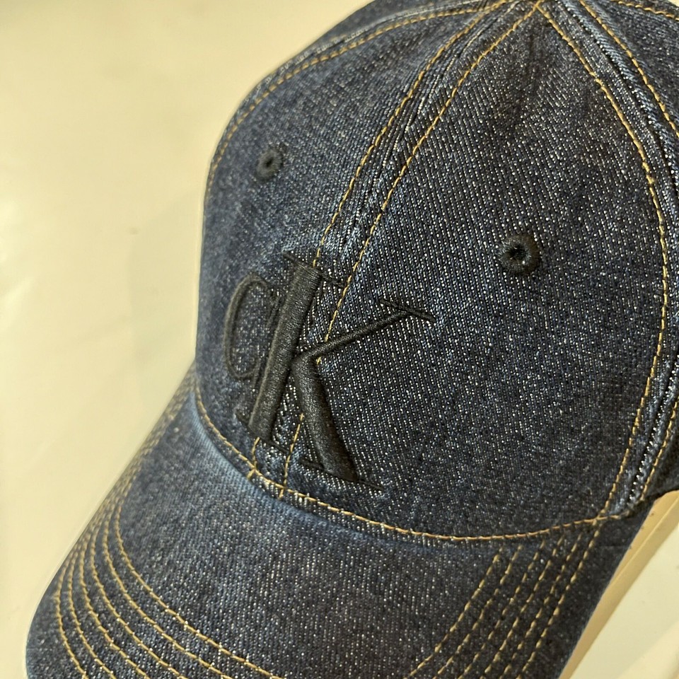 NWT Calvin Klein Men's Embroidered CK Logo Baseball Hat Denim Monogram ...