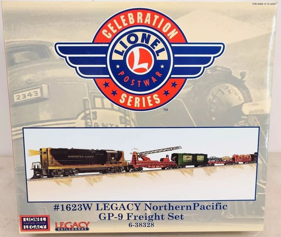 LIONEL 38328 PWC #1623W Northern Pacific LEGACY GP9 Freight Set (#2349 ...