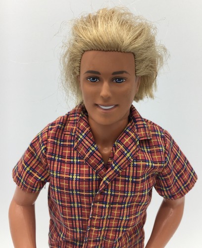 Vintage Ken Doll 1968 Body 1997 Head Flocked Hair With Outfit Bend Legs ...