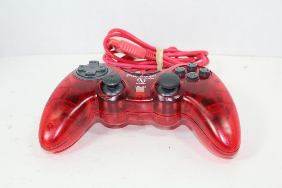Interact Dual Impact Game Pad Sony PlayStation 2 PS2 Controller Red | eBay