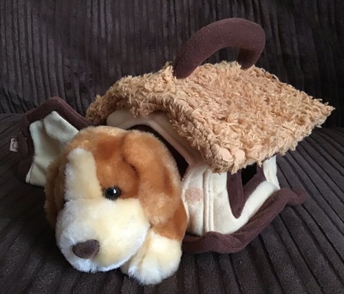 Toys ‘R’ Us Animal Alley Dog (5.5”) In Carry Kennel Soft Plush Toy ...