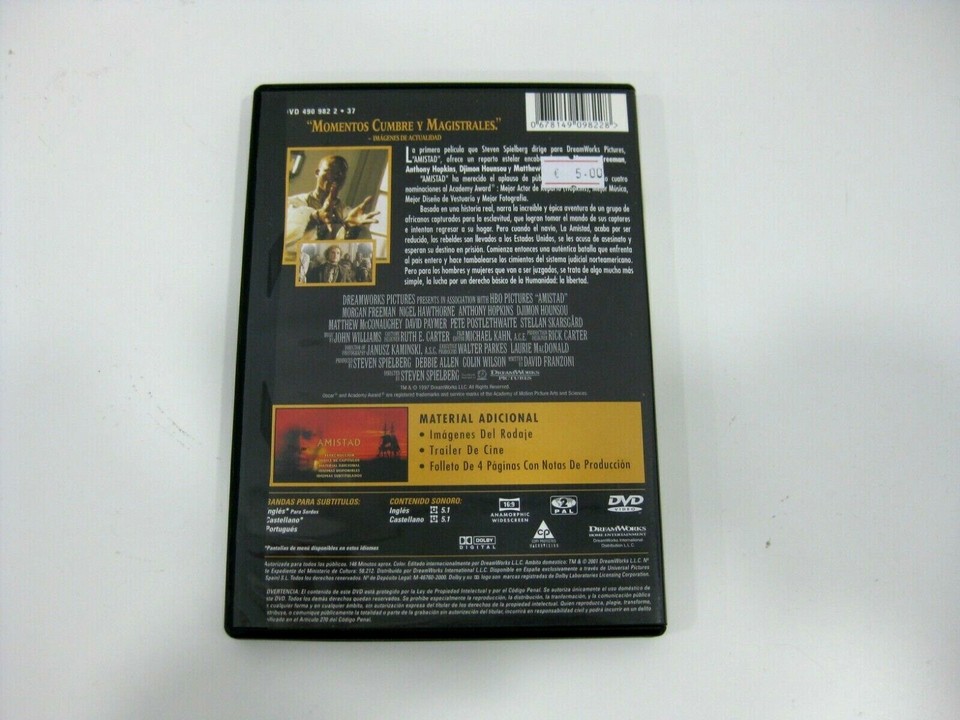 Friendship DVD Morgan Freeman Anthony Hopkins Djimon Hounsou Matthew ...