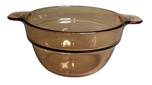 Vintage Pyrex Amber Brown Corning Ware Visions Double Boiler Insert ...
