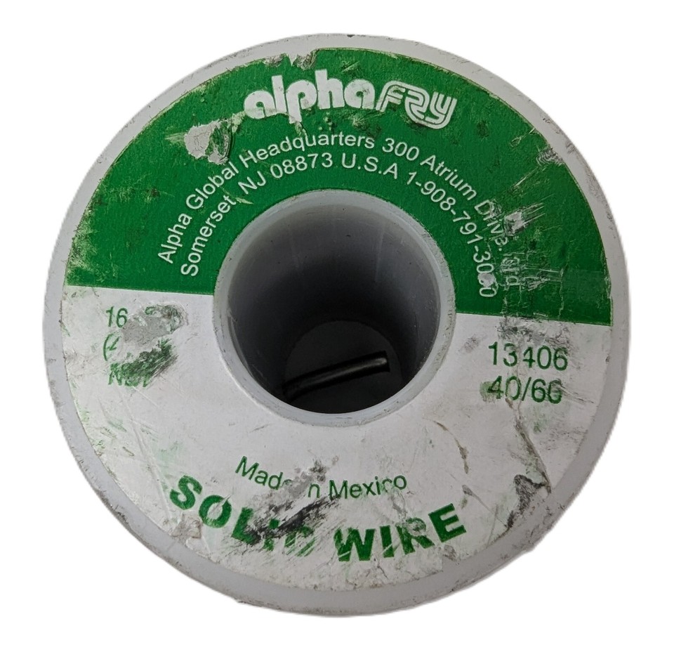 2lbs Alpha Fry Solid Solder 40/60 .125inch 3.2mm Diameter 13406 AM13406 ...