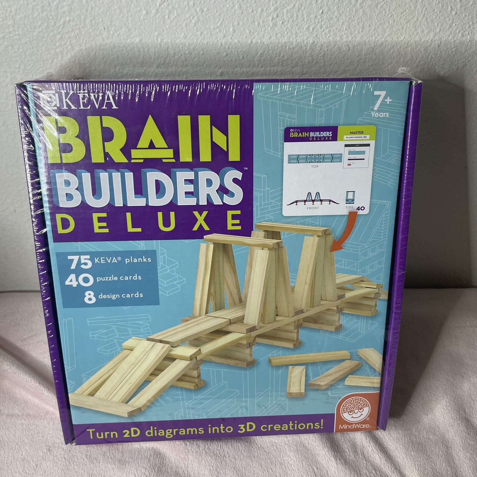 KEVA PLANKS KEVA: Brain Builders Deluxe Turn 2d diagrams into 3D creations | eBay