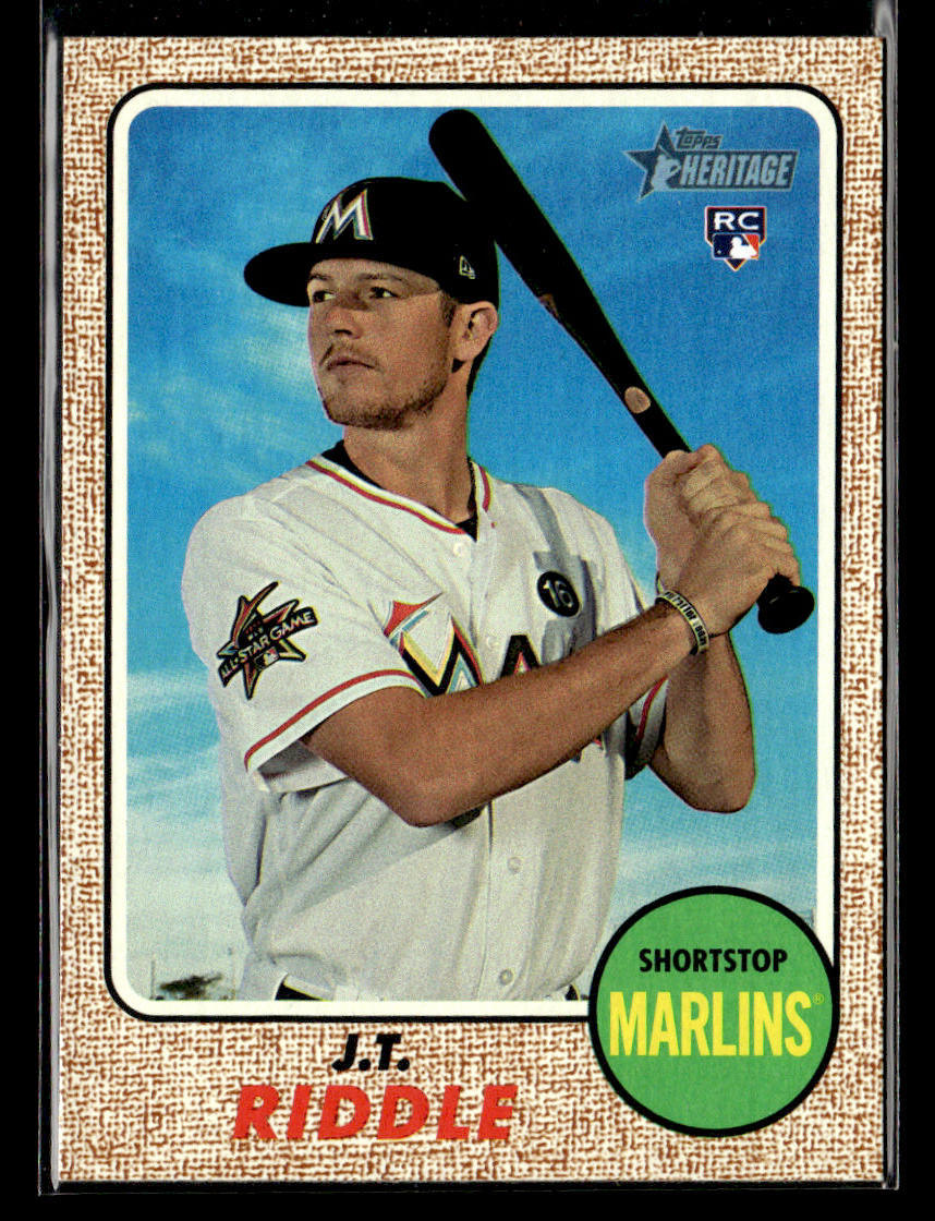 2017 Topps Heritage #575 J.T. Riddle Rookie Card Miami Marlins | eBay