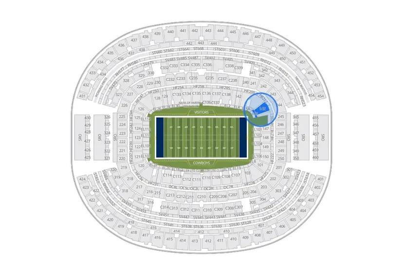 2 Dallas Cowboys vs Philadelphia Eagles Tickets sec 145 row 22 (11/23 ...