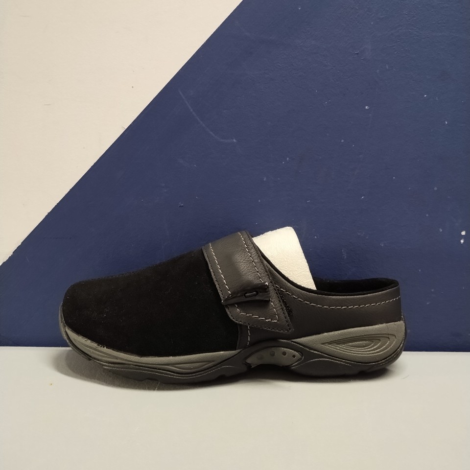 Easy Spirit Explore 24 Eliana Clogs Womens US 8M Black Leather Comfort ...