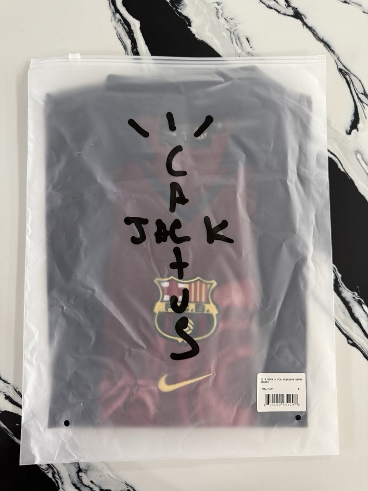 NEW 2XL - TRAVIS SCOTT CJ X NIKE X FC BARCELONA RETRO 2000/01 SKELETON JERSEY | eBay