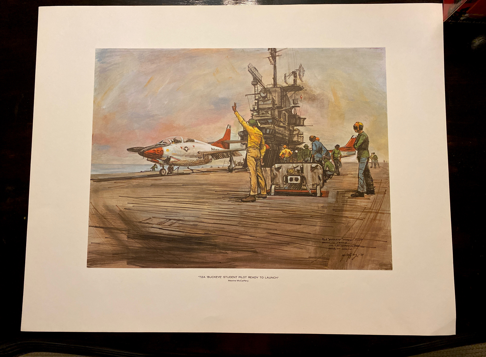 VTG PRINT T2A BUCKEYE STUDENT PILOT READY TO LAUNCH MAXINE McCAFFREY ...
