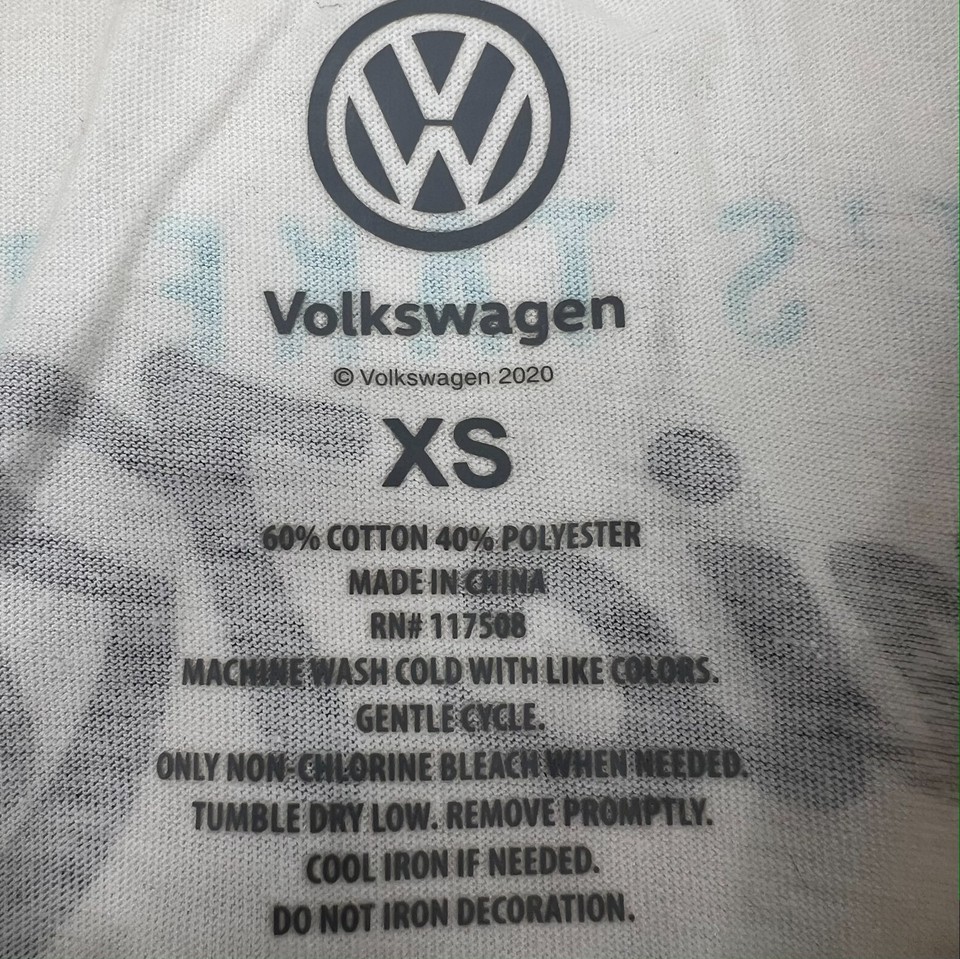 VOLKSWAGEN Women's Sz XS Ivory "Let's Take The Scenic Route ...