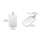 50pcs 201 Stainless Steel Rectangle Blank Stamping Tag Pendants Charms ...