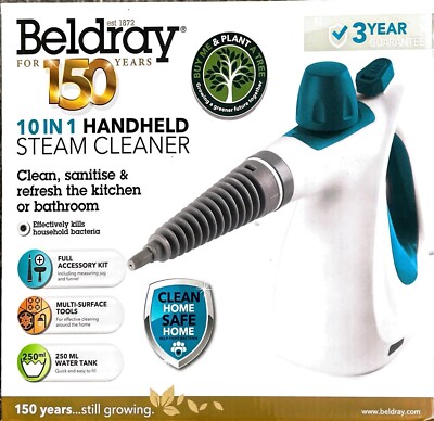 Beldray 10-in-1 1000W Handheld Steam Cleaner with Accessories - White ...