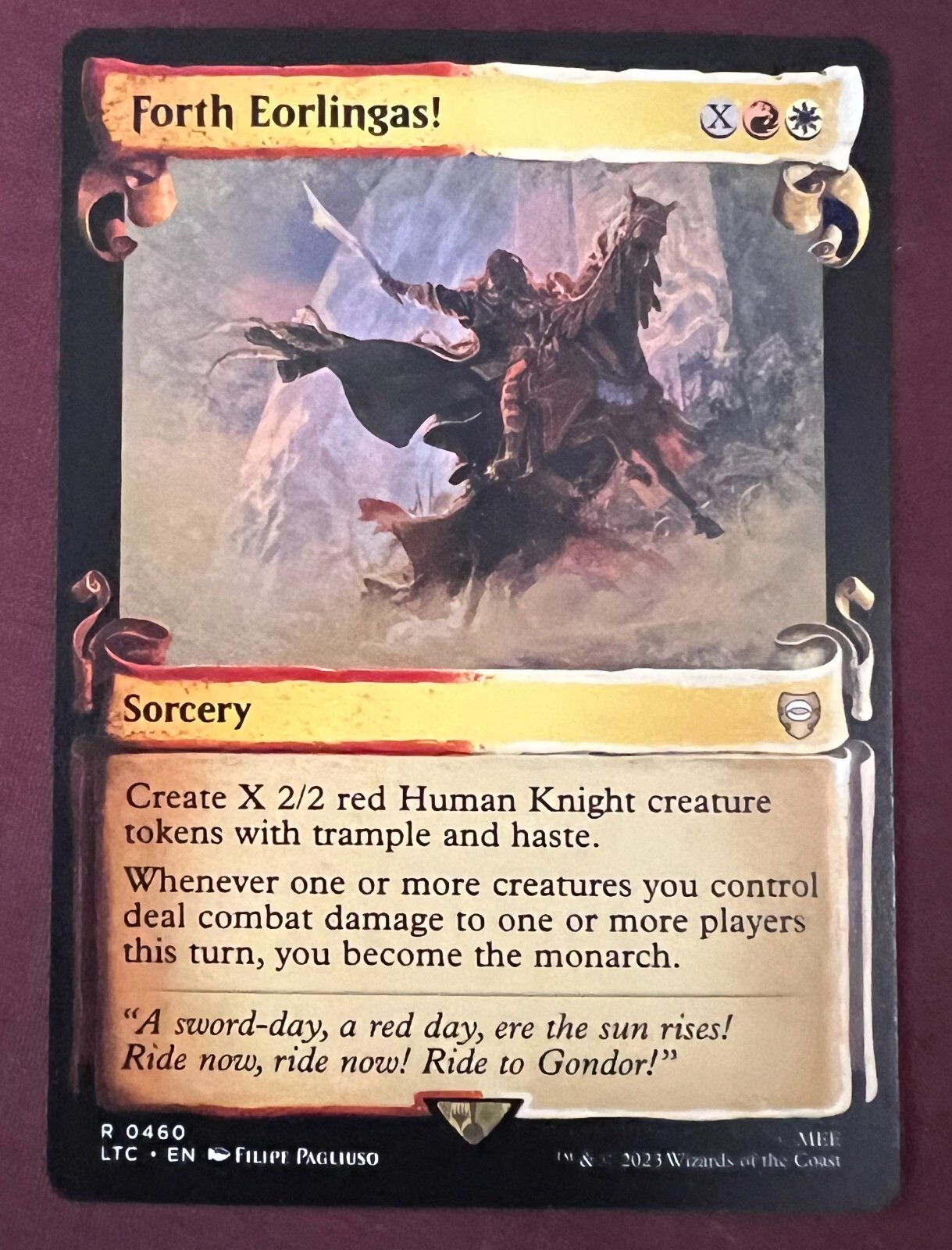 Magic the Gathering LTC Lord of Rings Forth Eorlingas! R 460 Showcase ...