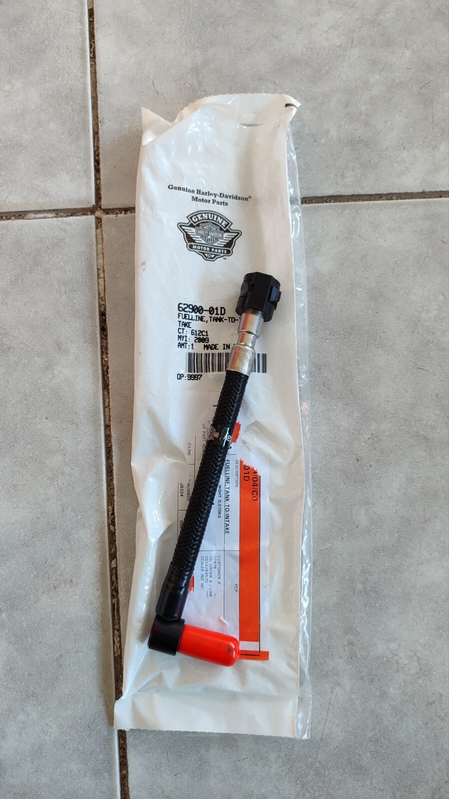 HARLEY NEW OEM FUEL LINE TANK TO IN TAKE SOFTAIL TOURING 62900-01D | eBay