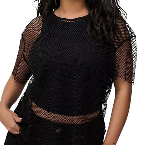 TORRID Goth Sheer Fishnet Unlined Mesh Short Sleeve Top NWT Size 2X | eBay