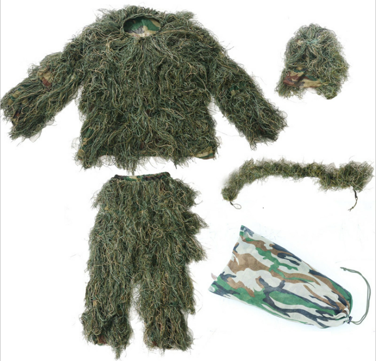 MILITARY GHILLIE SUITS WOODLAND DESERT CAMO CLOTHING TACTICAL HUNTING ...
