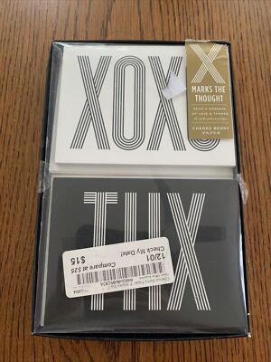 16ct "Thx Xoxo" Thank You Notes Cards and Envelops - 8 each | eBay