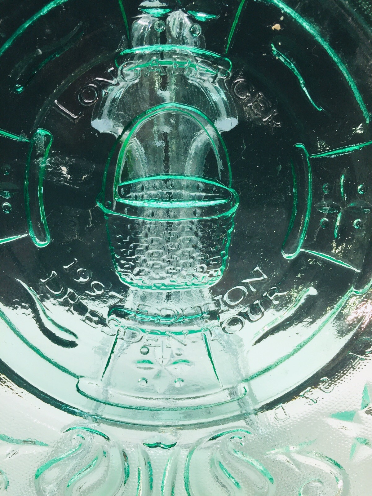 Longaberger, HEISEY, "1997 Teal Green DRESDEN TOUR PLATE". Condition ...