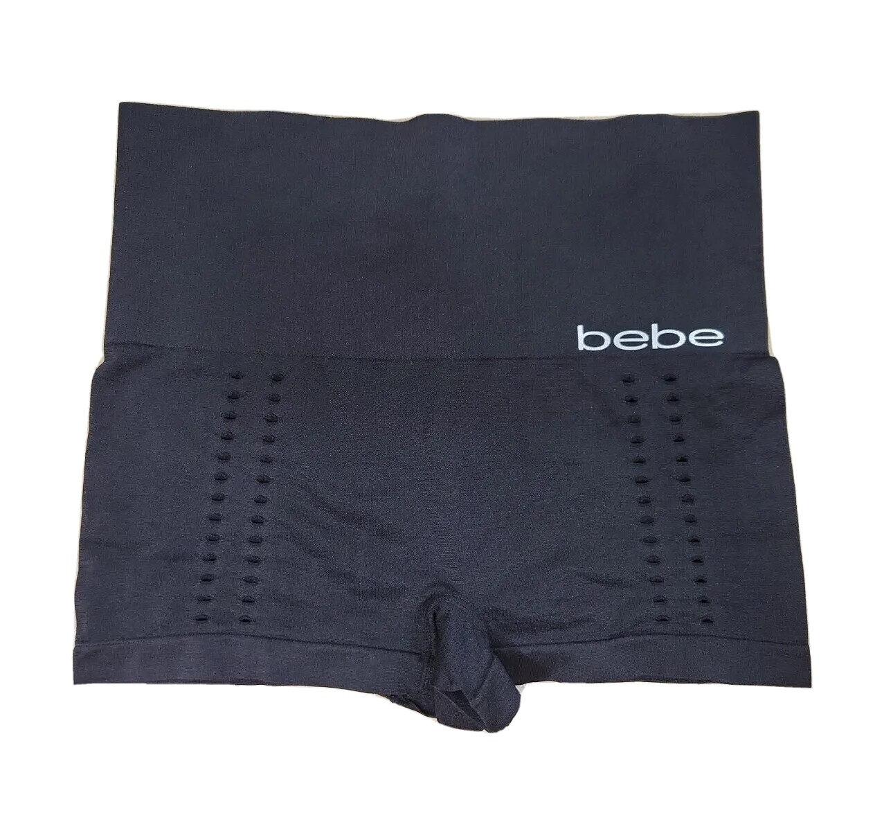 Bebe 1X Women's Bike Compression Shorts Booty Black Seamless Eyelets | eBay