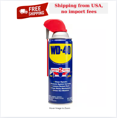 WD-40 12 oz. Classic Formula, Multi-Purpose Lubricant Spray with Smart ...