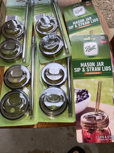 6 Packages Of 2 Mason Jar Sip & Straw Lids. You Will receive 12 Lids | eBay