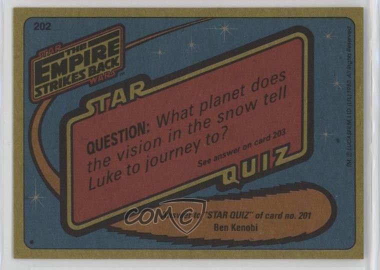 1980 Topps Star Wars: The Empire Strikes Back Han Solo Faces His Fate ...