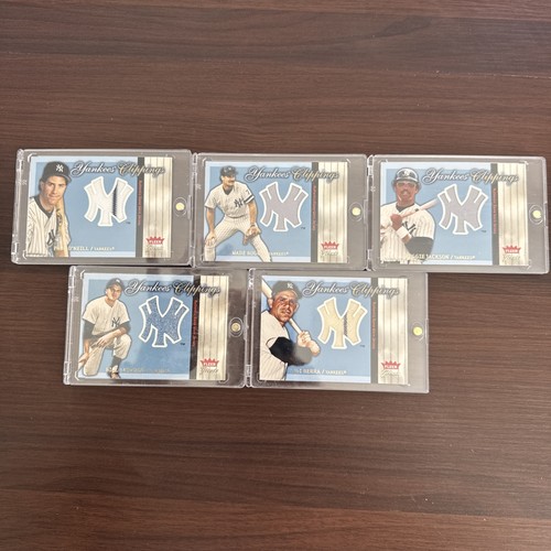 2004 Fleer Greats Yankees Clippings 5 Card Lot Jersey Card Berra ...