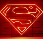 Superman Red Super Hero 20"x16" Neon Sign Light Lamp Bedroom Room Wall ...