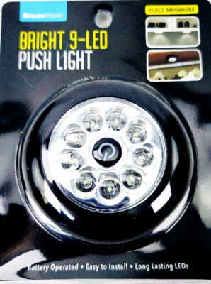 Bright 9 LED Push Light Best Brands LED Light Homeworks Closet Light ...