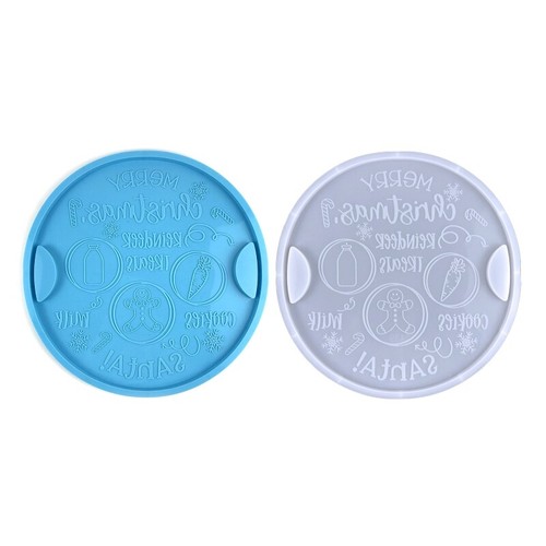 Silicone Christmas Round Plate Mold Jewelry Tray Epoxy Mold Casting ...