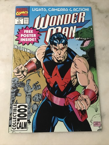 Wonder Man #1 MARVEL Comics 1991 VF/NM,JOHNSON , AUSTIN. POSTER INTACT ...