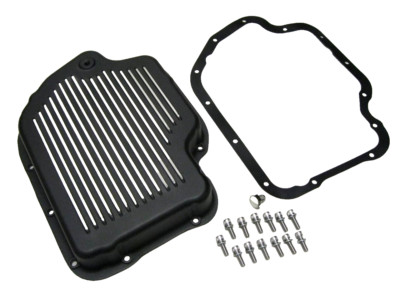 Chevy GM Finned Turbo 400 Transmission Pan Black Aluminum Bolts TH400 ...