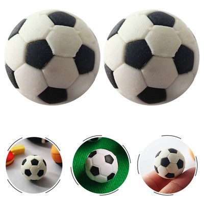 6Pcs Miniature Soccer Decors Rubber Mini Footballs Realistic Football ...