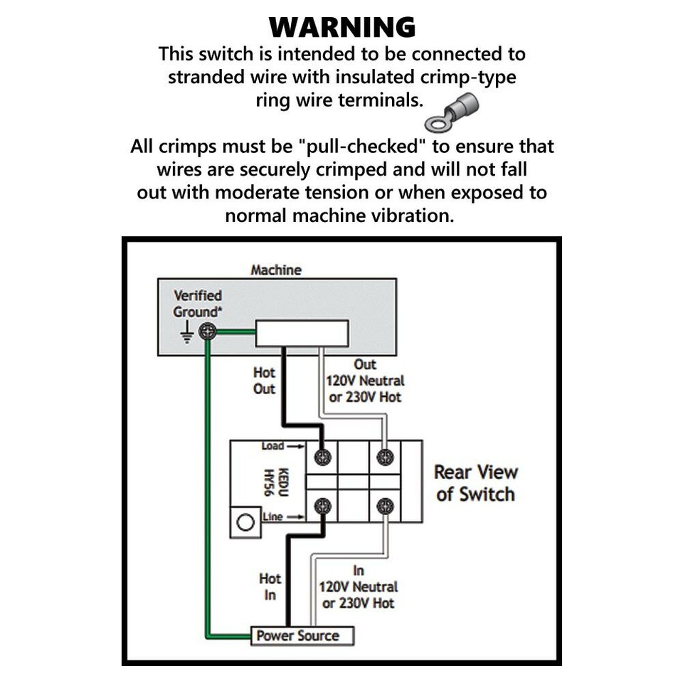 Emergency Shutoff Stop 110/220 Volt Paddle On/Off Switch. Table Saw ...