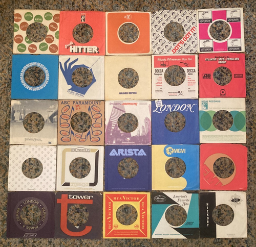 25 Label 7" Record Company Stock Sleeve 45 rpm Vinyl FREE USA SHIPPING ...