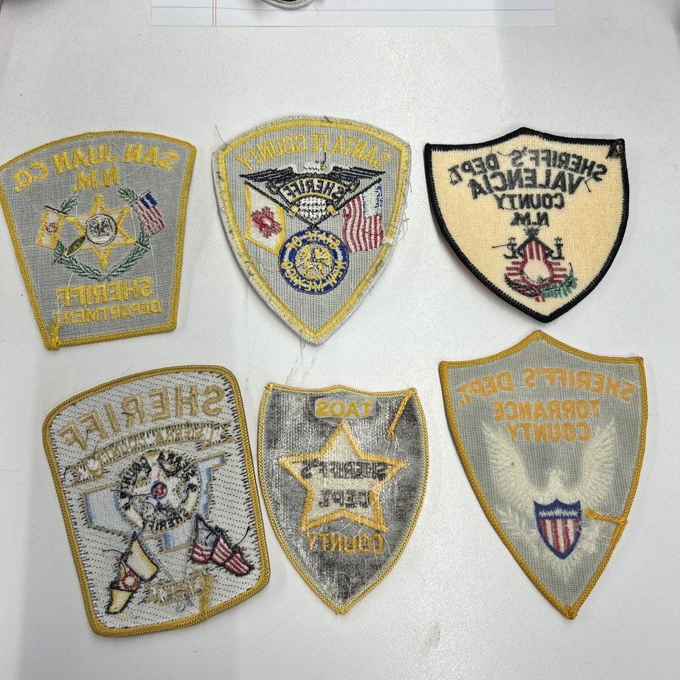 Lot 6 New Mexico County Sheriff Patches Quay McKinley Roosevelt Lincoln ...